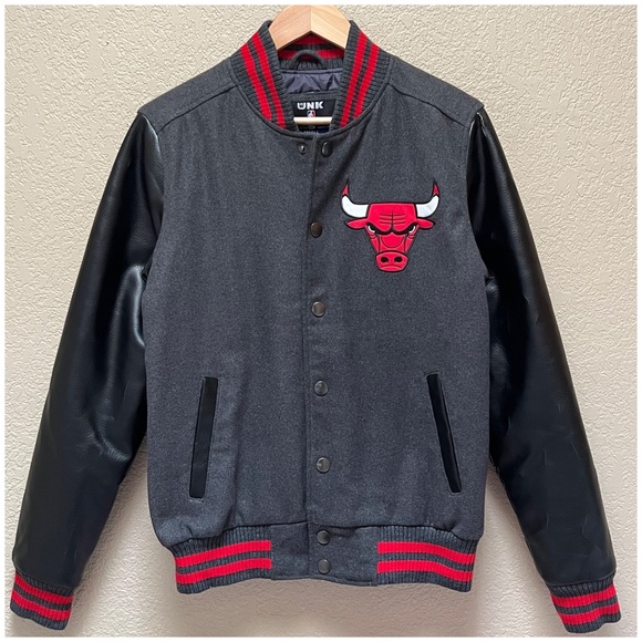 Unk | Jackets & Coats | Vintage Chicago Bulls Unk 9s Letterman Bomber ...